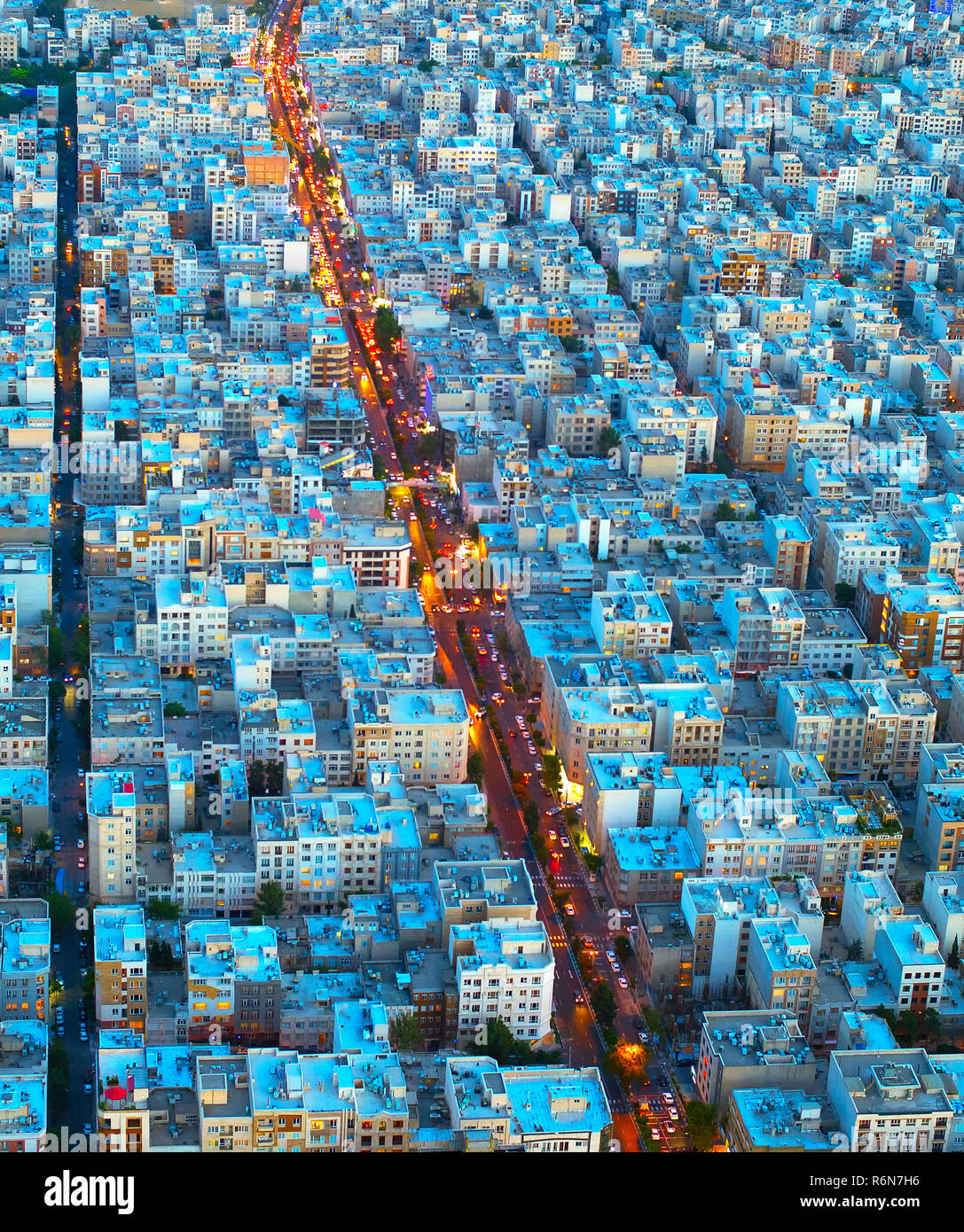 Tehran aerial view. Iran Stock Photo - Alamy