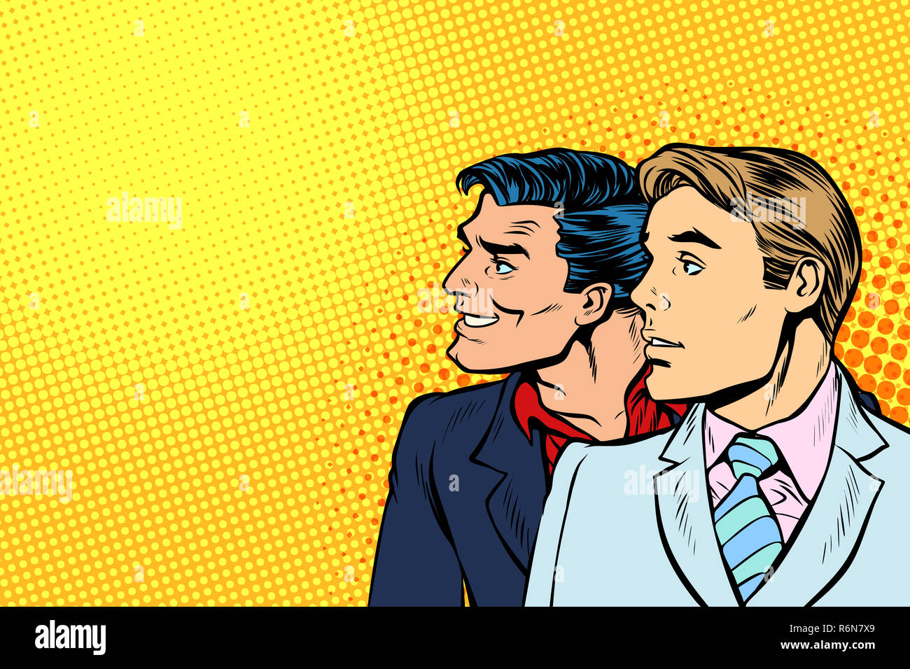 face of two men in profile Stock Photo - Alamy