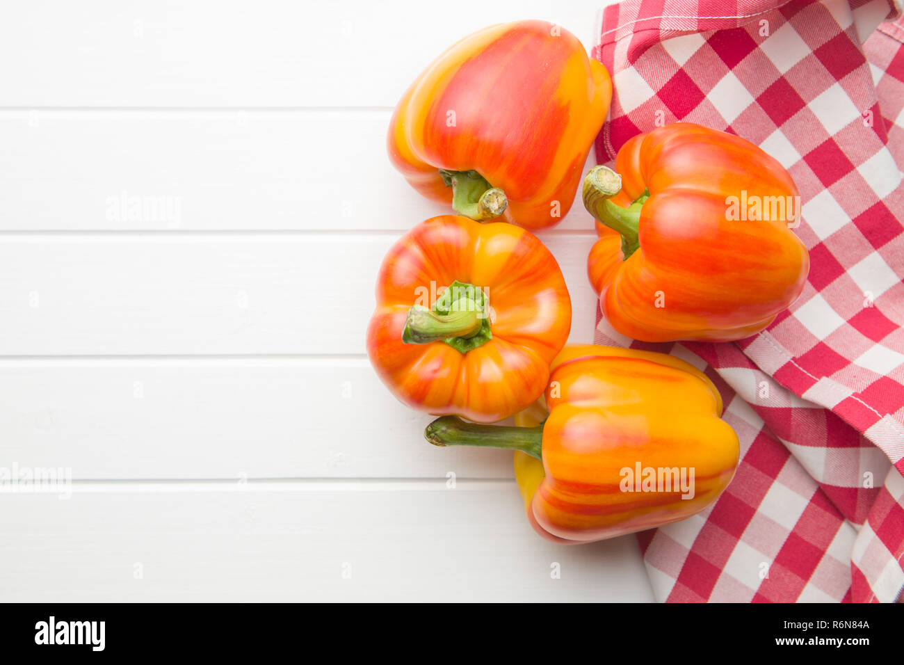 Double color bell pepper Stock Photo - Alamy