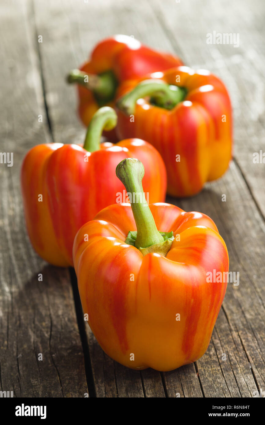 Double color bell pepper Stock Photo - Alamy