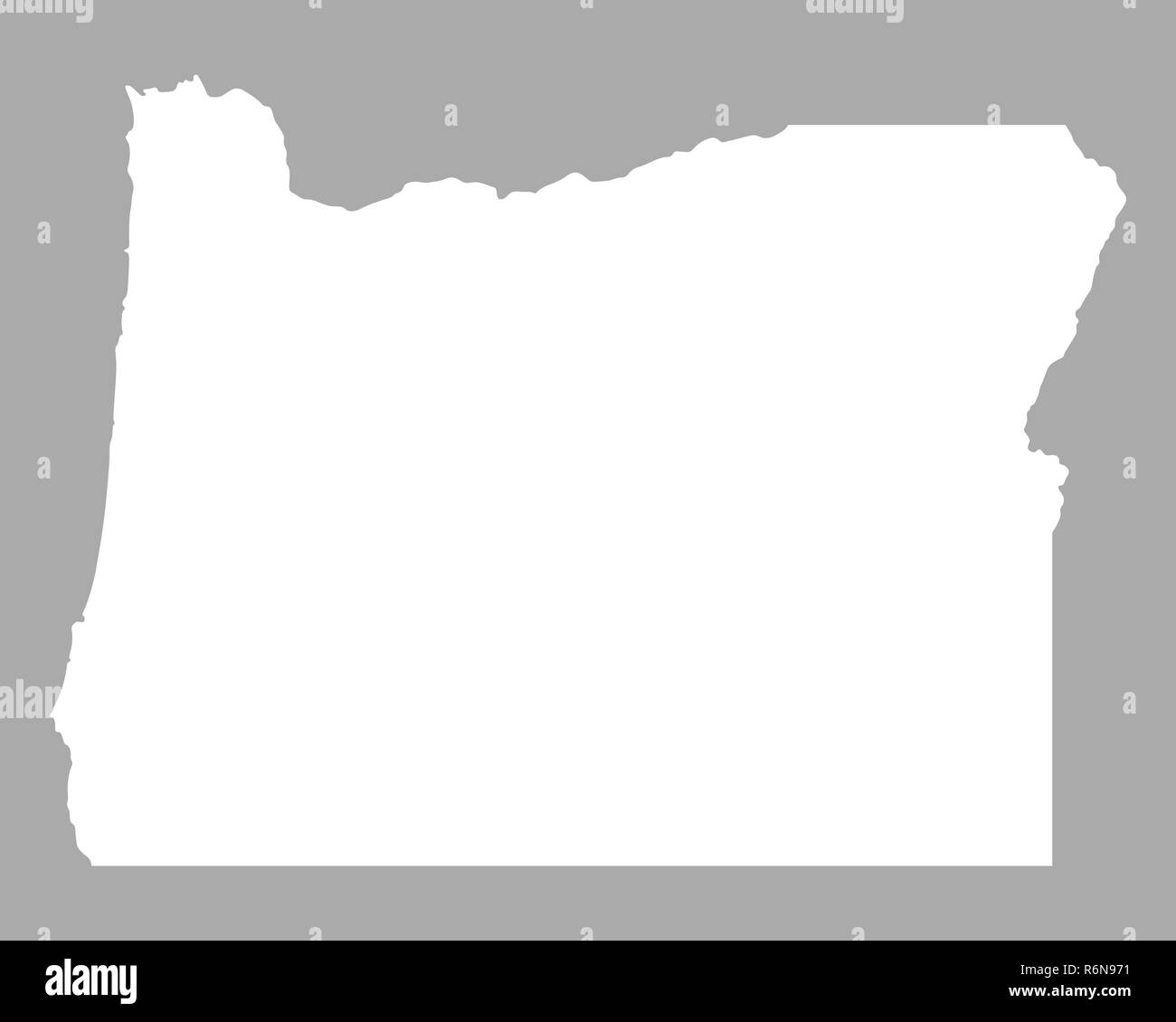 Oregon state map usa Black and White Stock Photos & Images - Alamy