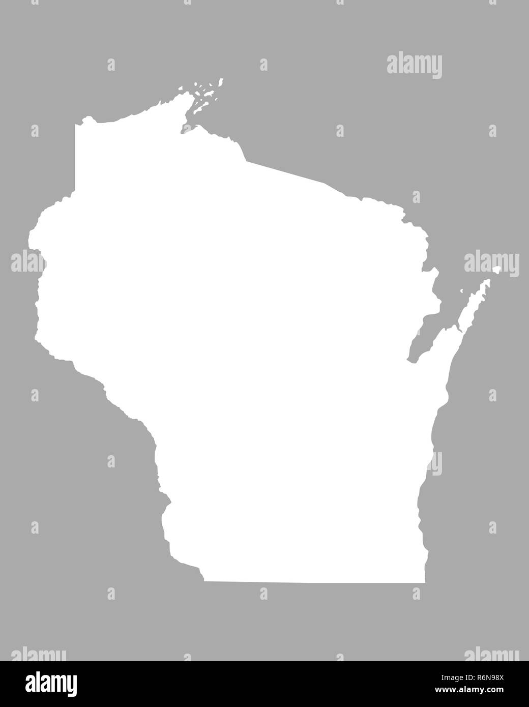 map of wisconsin Stock Photo - Alamy