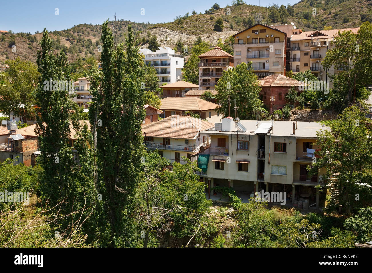 Old houses in Kakopetria village, Cyprus Stock Photo - Alamy