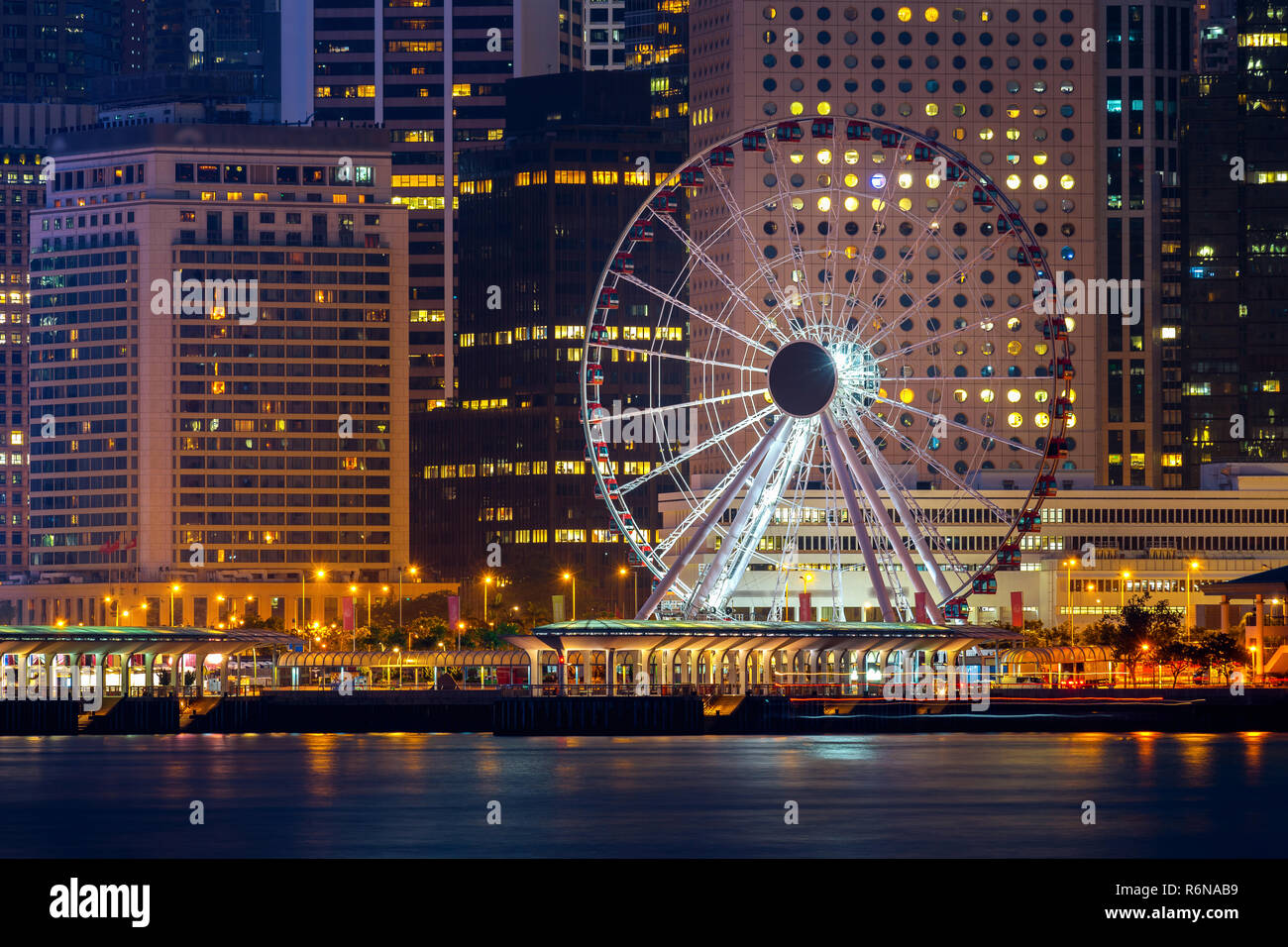 Ferris wheel in center hong hi-res stock photography and images - Alamy