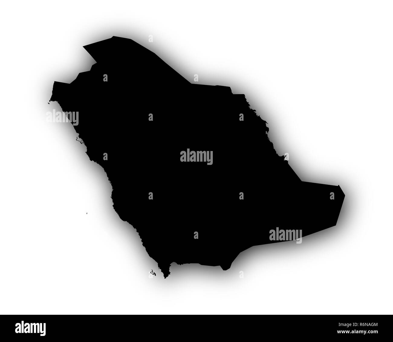 Silhouette arabia saudi map hi-res stock photography and images - Alamy
