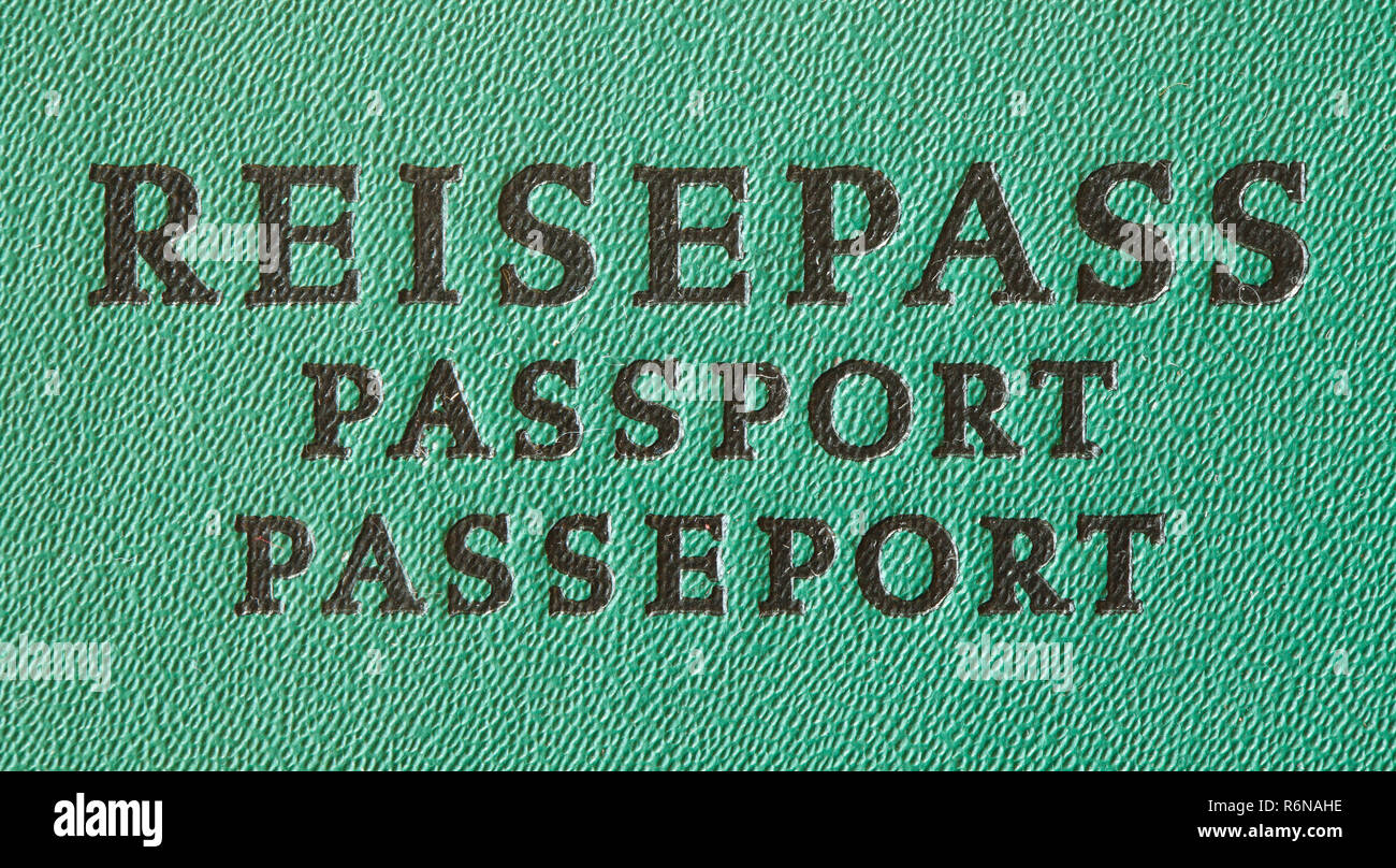 lettering passport on an old german Stock Photo - Alamy
