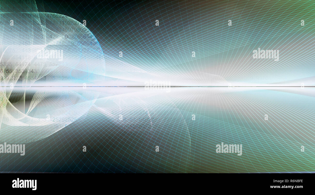 lines space horizon movement numbers Stock Photo - Alamy