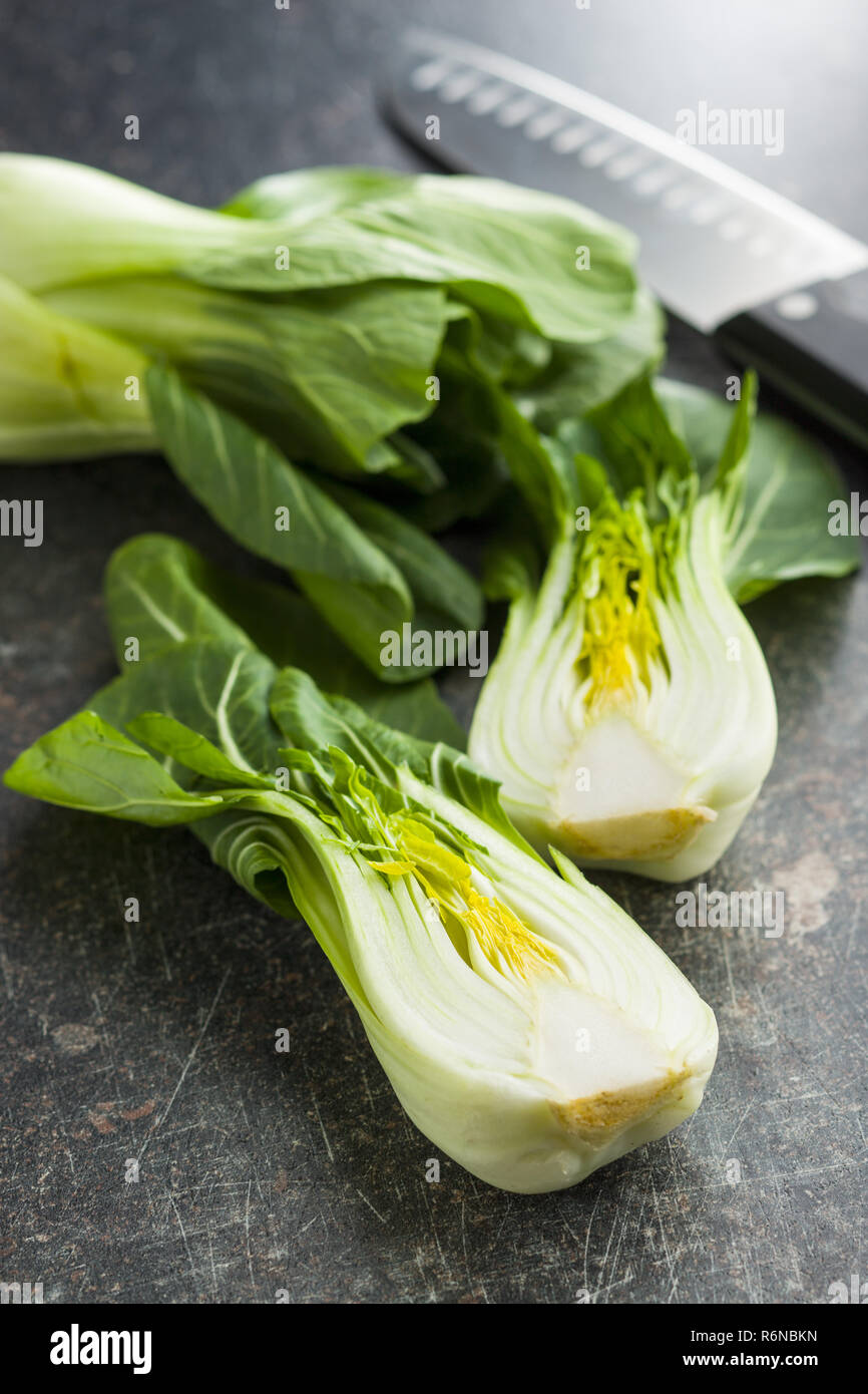 Fresh pak choi cabbage Stock Photo - Alamy