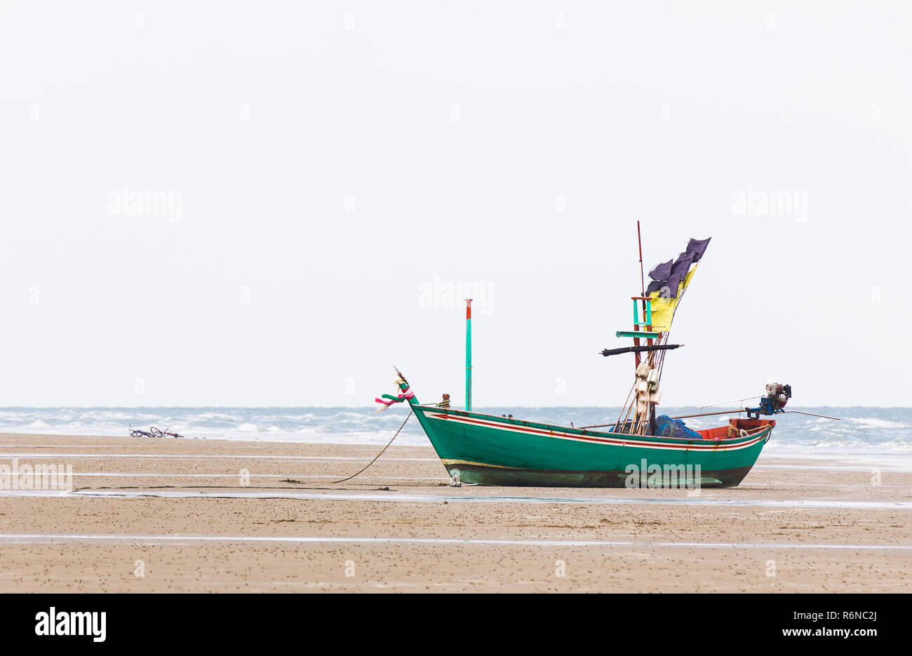 Fishing boat on the beach Stock Photo - Alamy