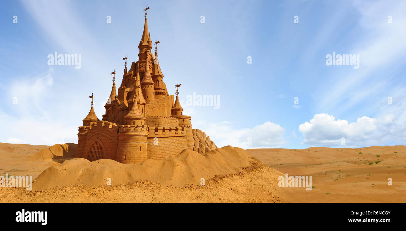 Architectural sand castle Stock Photo - Alamy