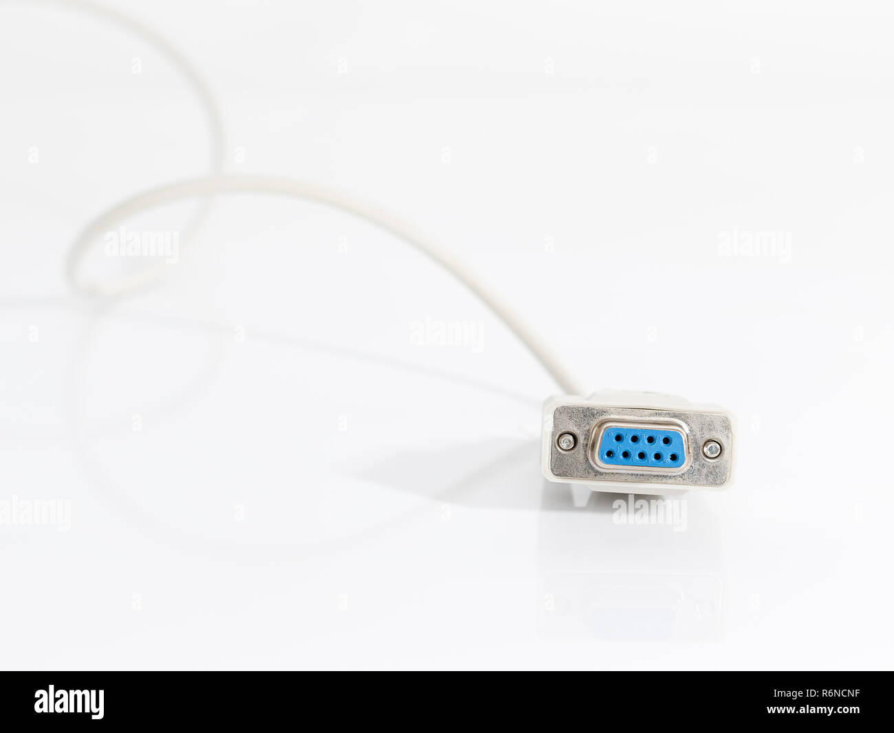 VGA cables connector with white cord Stock Photo - Alamy