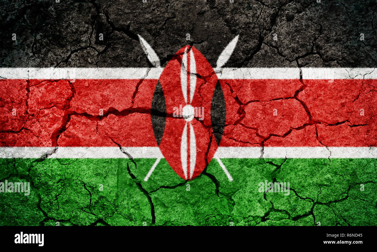 Republic of Kenya flag Stock Photo - Alamy