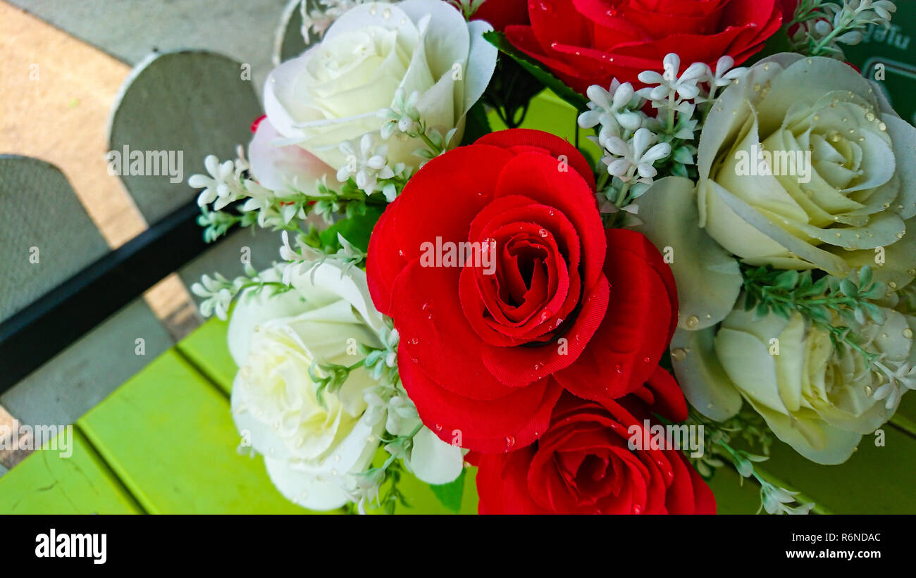 Simulation Roses on The Table Stock Photo - Alamy
