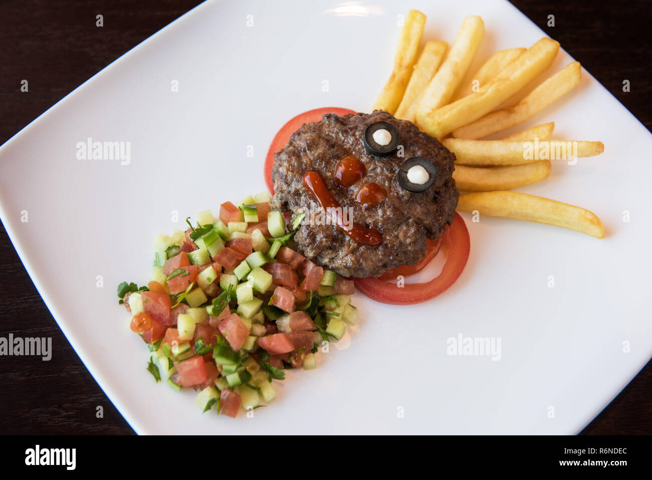 Funny meat cutlet face Stock Photo - Alamy