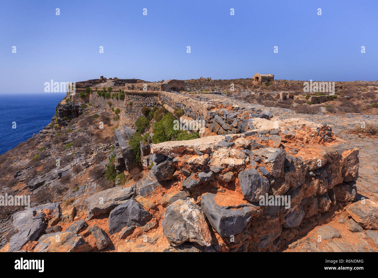 The ruins of ancient Venetian fortress. Crete, Greece Stock Photo - Alamy