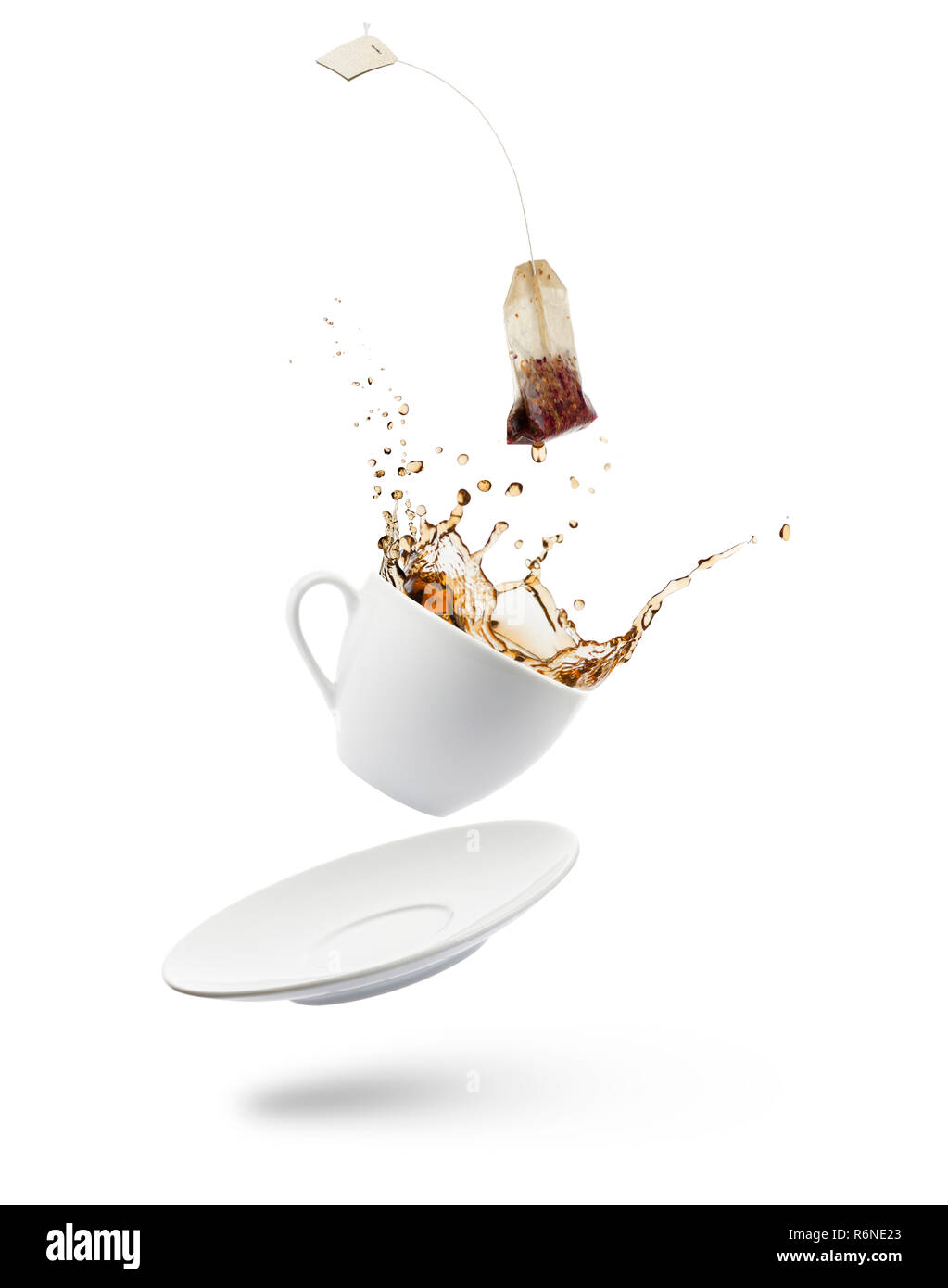 Falling tea bag hi-res stock photography and images - Alamy