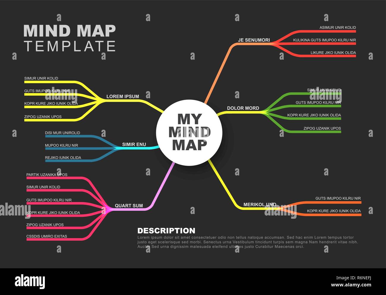 Vector abstract mind map infographic template with place for your ... Vector abstract mind map infographic template with place for your ...