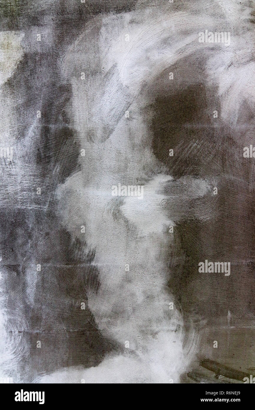 Abstract smudges and stains on the concrete wall - grunge background ...