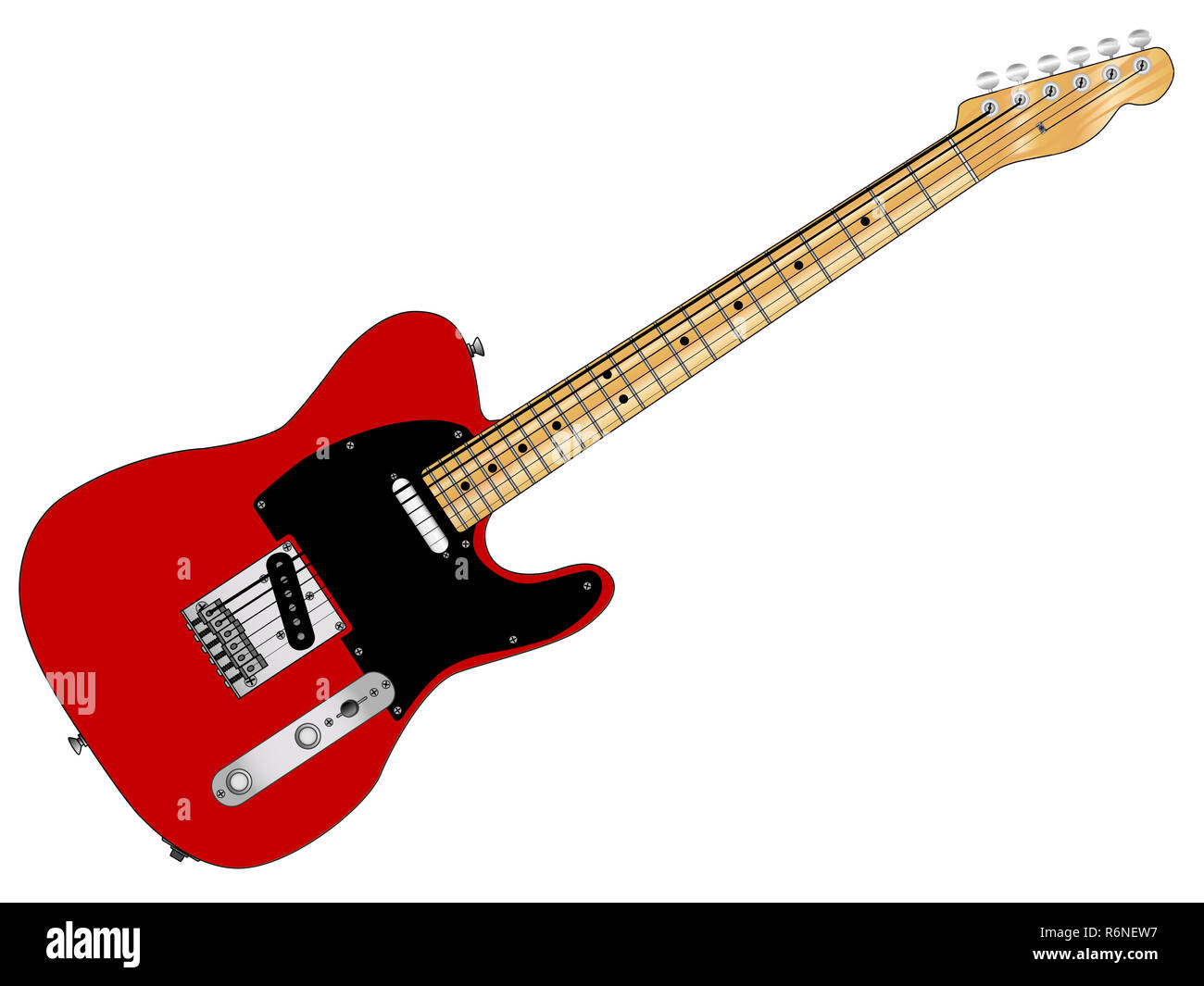 Red Electric Guitar Stock Photo - Alamy