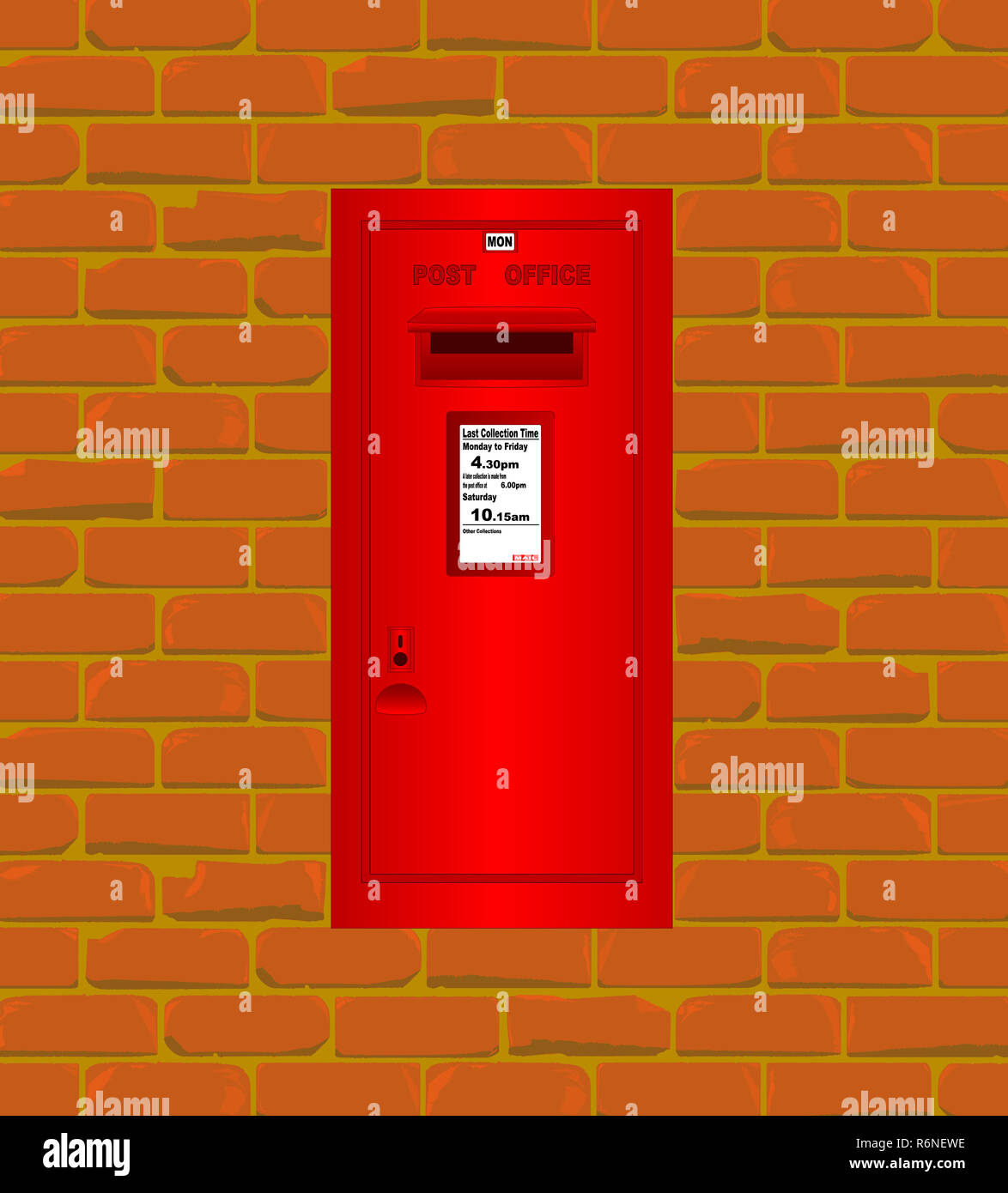 Wall Mounted Red Post Box Stock Photo - Alamy