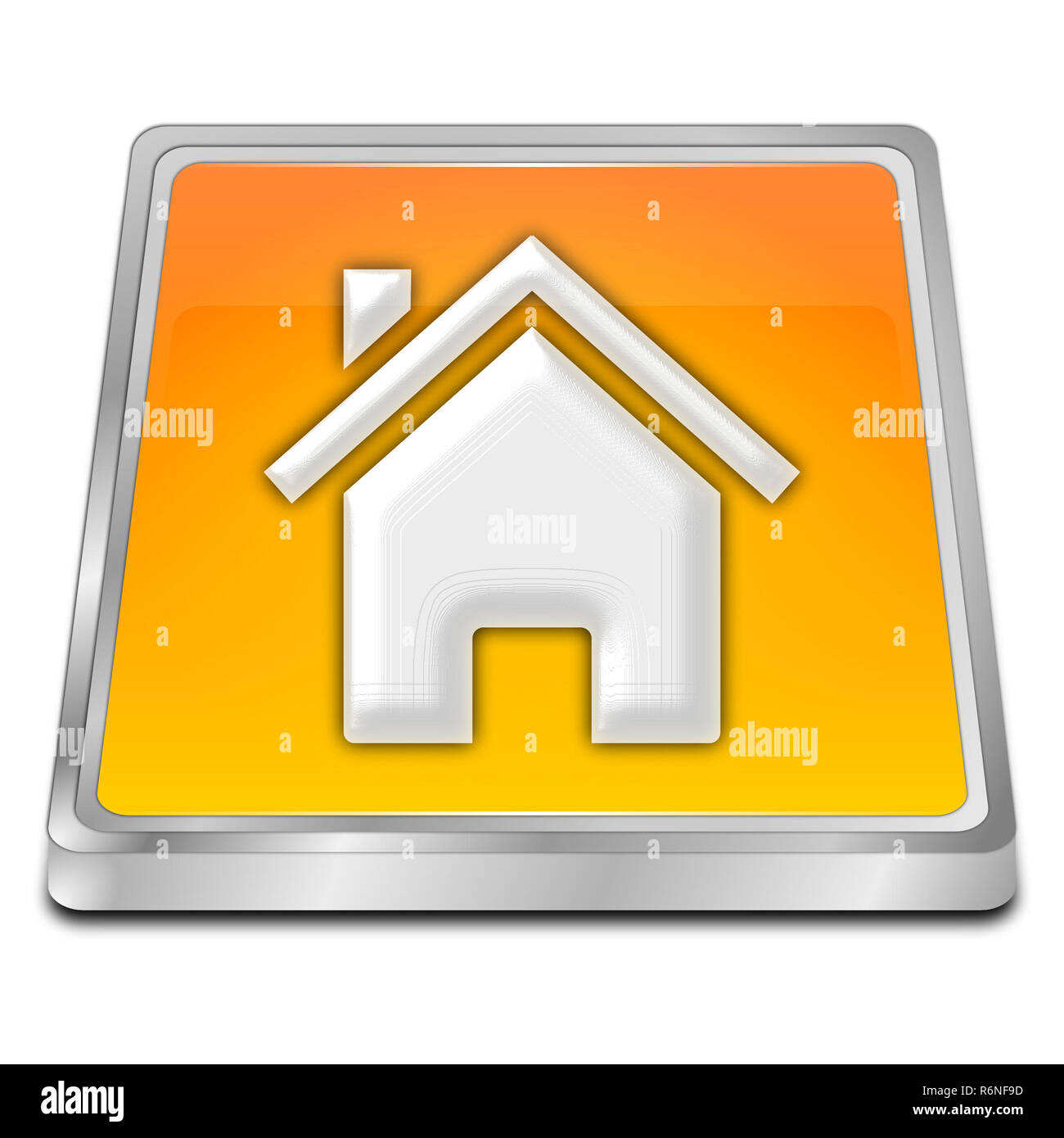 orange Home Button - 3D illustration Stock Photo - Alamy