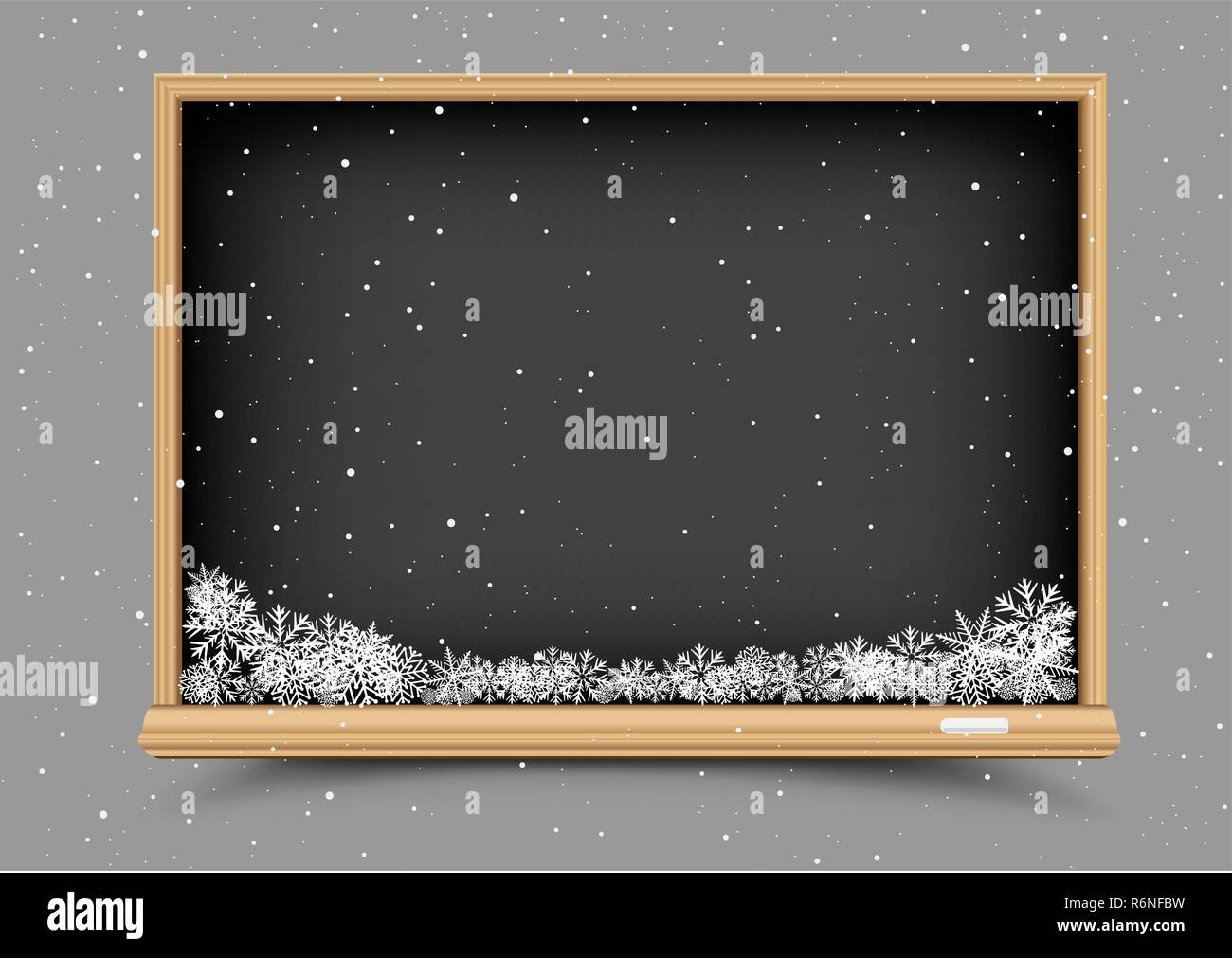 blackboard and winter snow Stock Vector Image & Art - Alamy