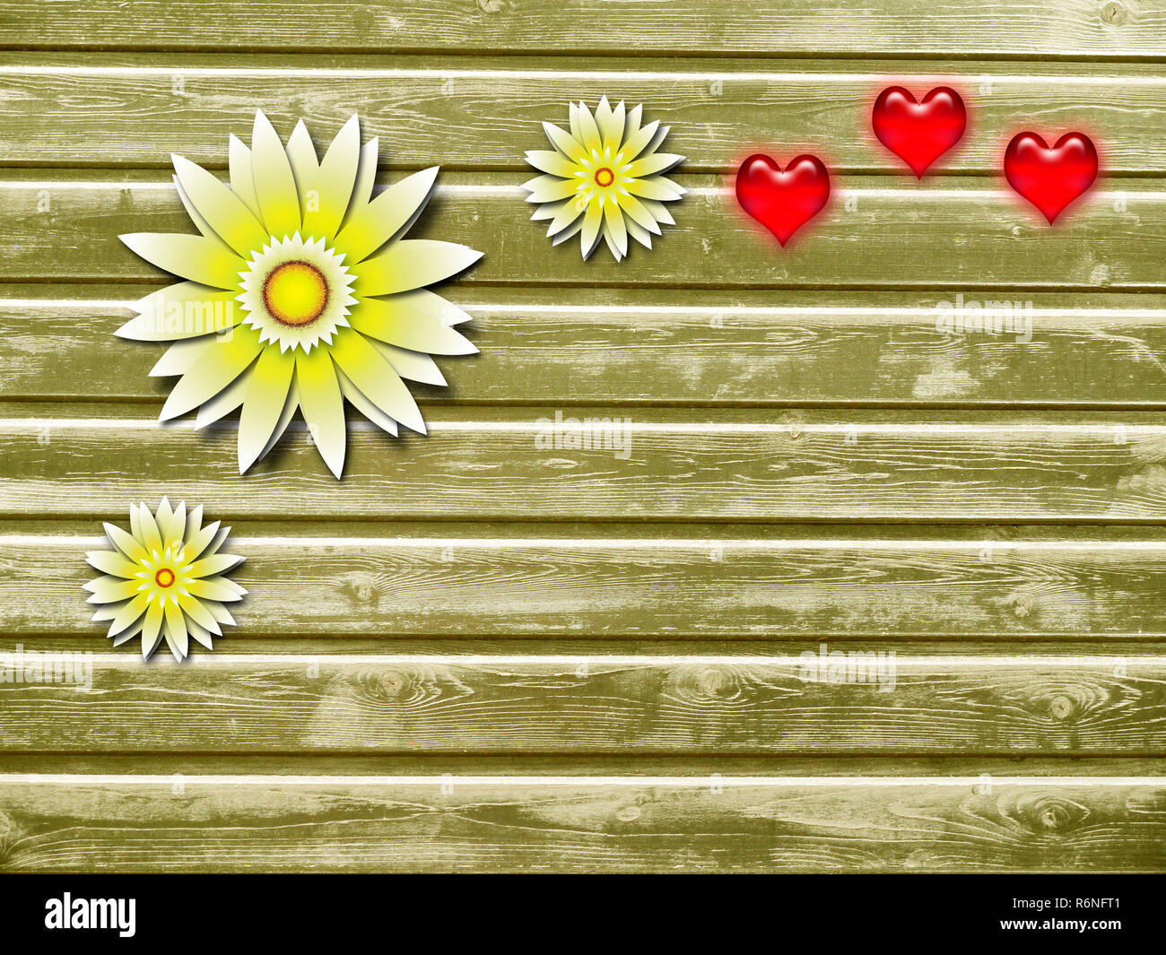 greeting card - yellow flowers Stock Photo - Alamy