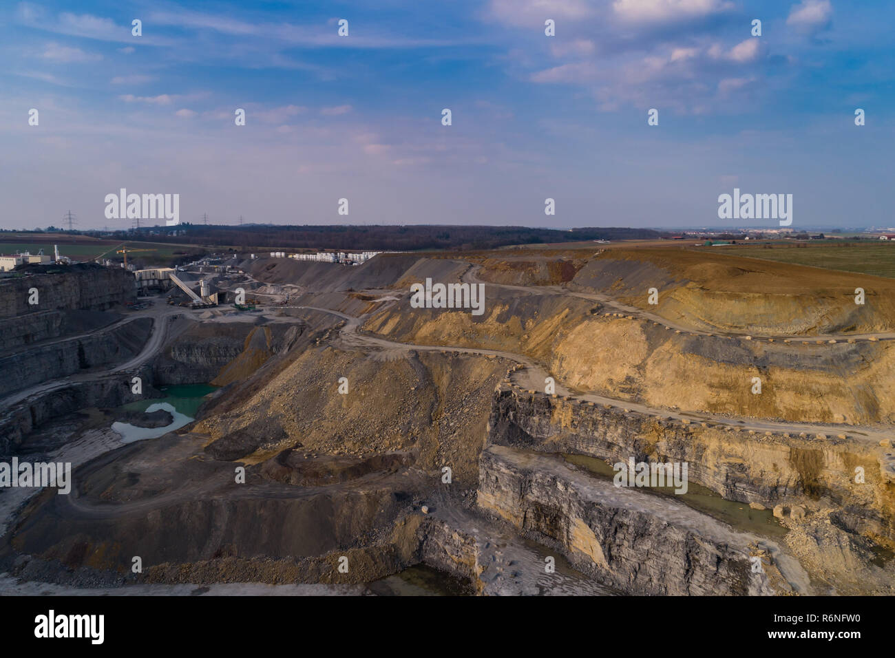 aerial view of a quarry Stock Photo - Alamy
