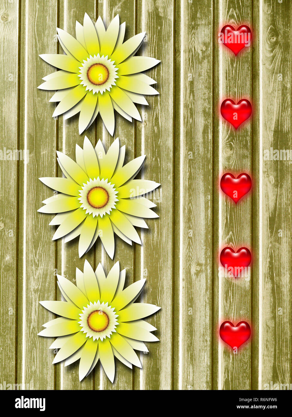 greeting card - yellow flowers Stock Photo - Alamy