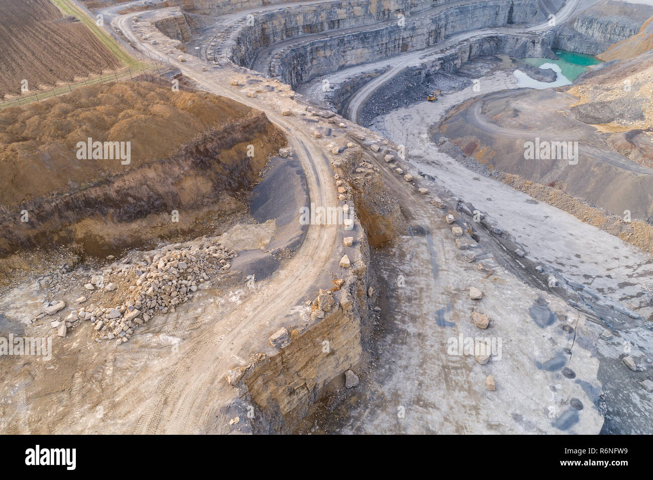aerial view of a quarry Stock Photo - Alamy