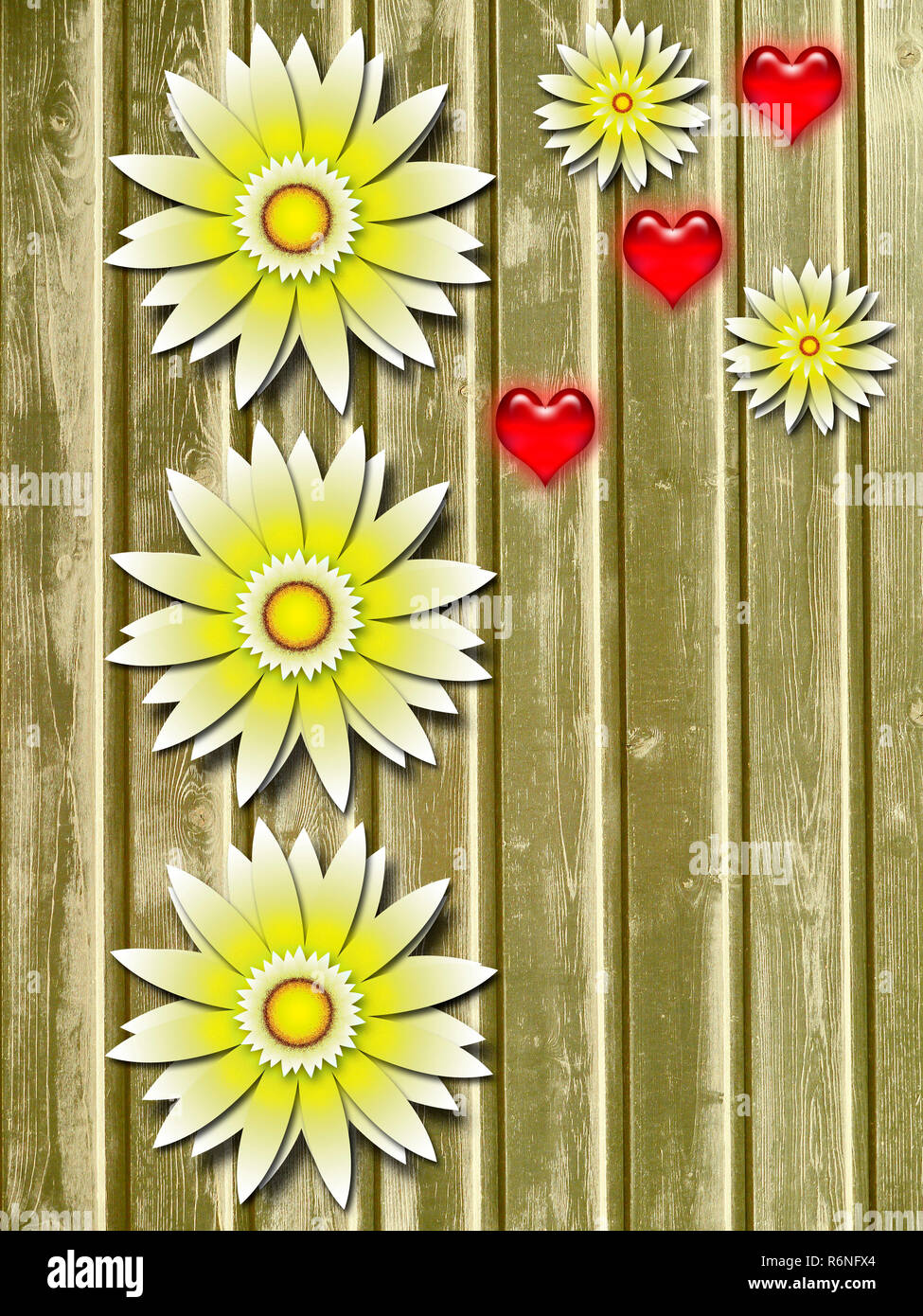 greeting card - yellow flowers Stock Photo - Alamy