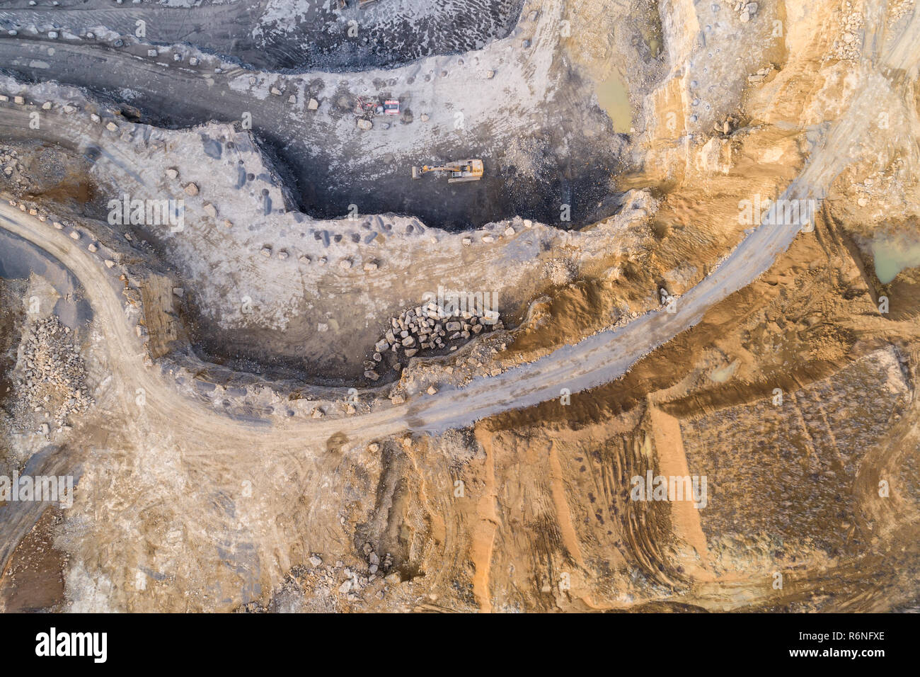 aerial view of a quarry Stock Photo - Alamy