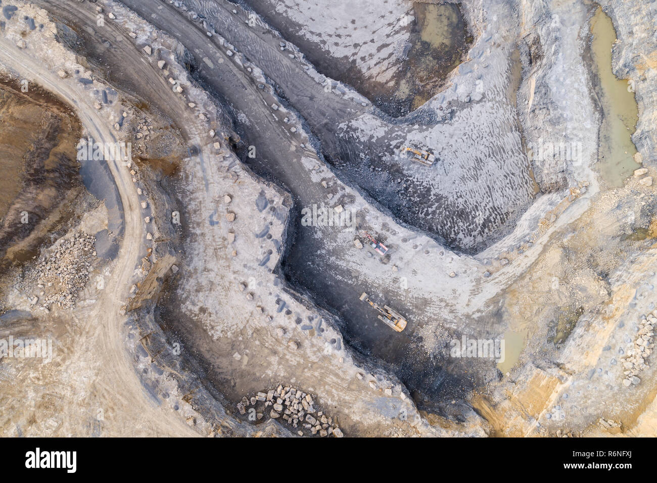aerial view of a quarry Stock Photo - Alamy