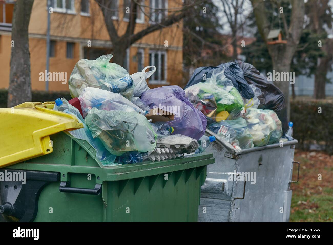 Garbage Container Full Stock Photo - Alamy