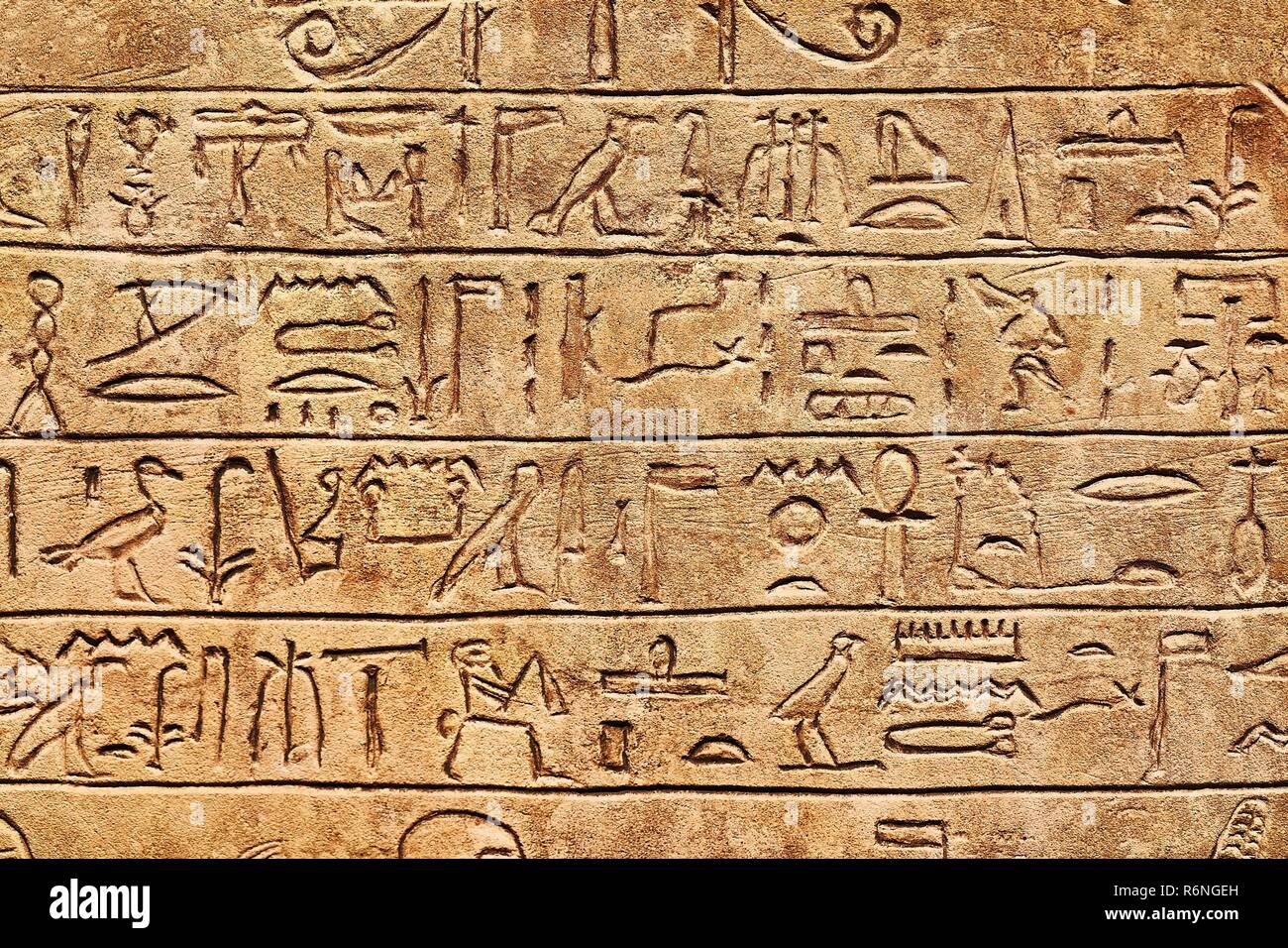 Ancient Hieroglyphic Script Stock Photo - Alamy