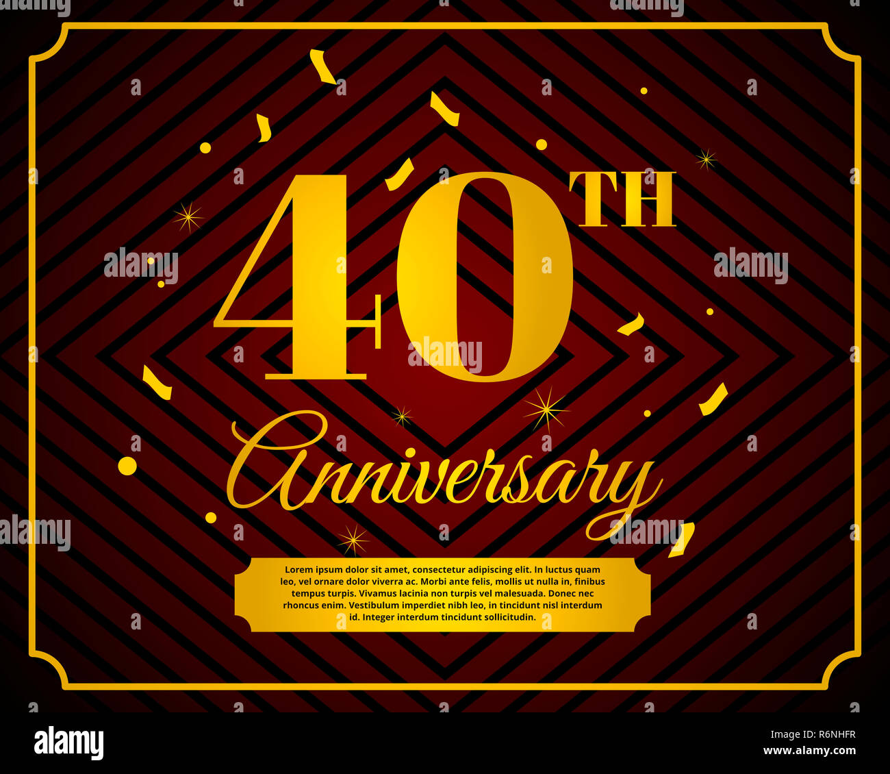40 anniversary celebration card template Stock Photo - Alamy 40 anniversary celebration card template Stock Photo - Alamy