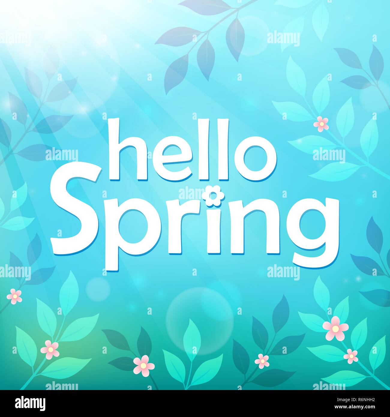 Hello spring theme image 7 Stock Photo - Alamy