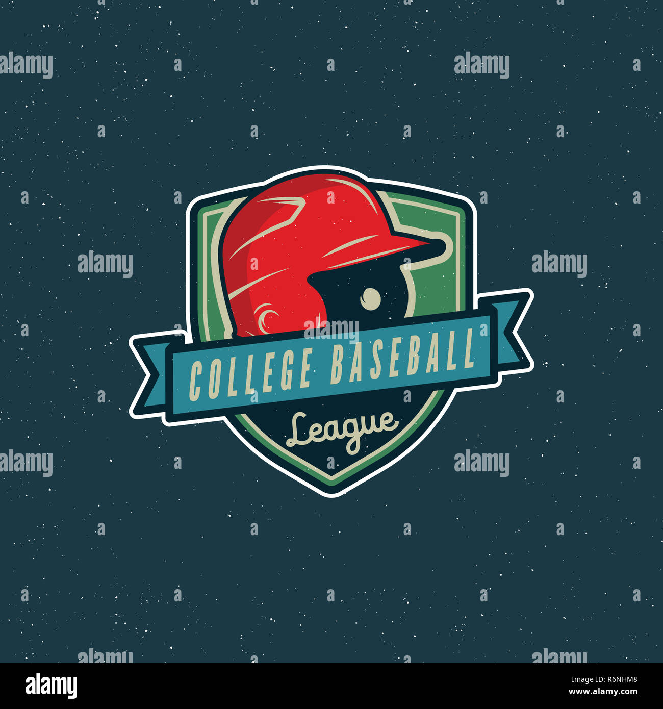 vintage baseball logo. retro styled sport emblem. vector illustration ...