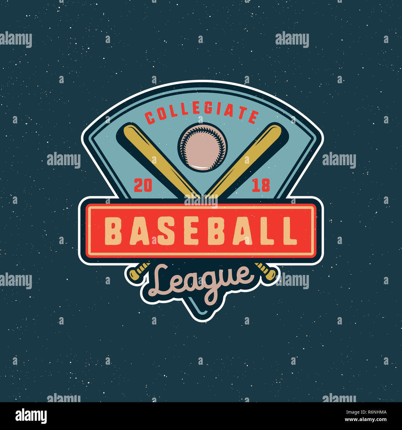 vintage baseball logo. retro styled sport emblem. vector illustration ...
