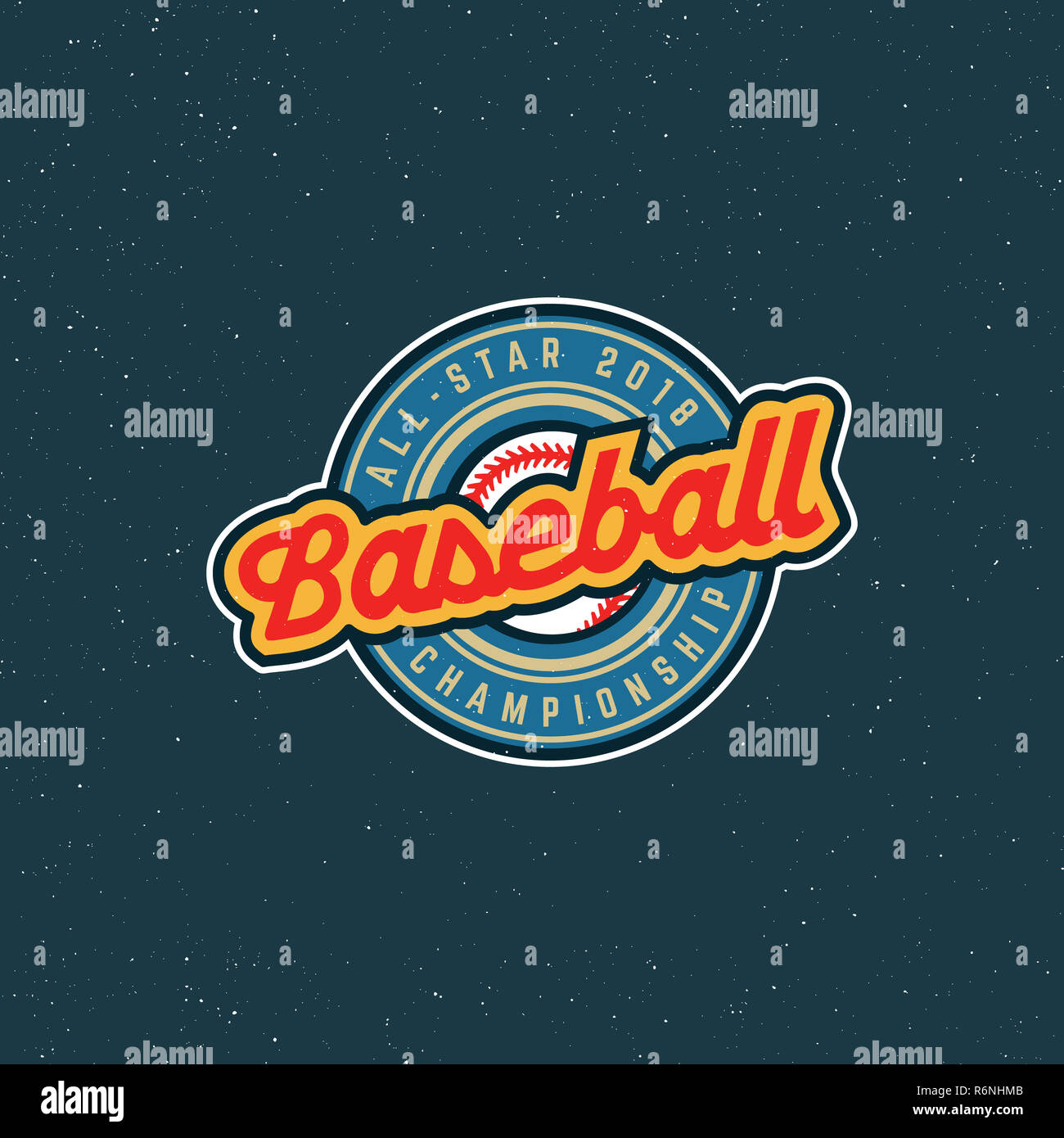 Vintage baseball logo hi-res stock photography and images - Alamy