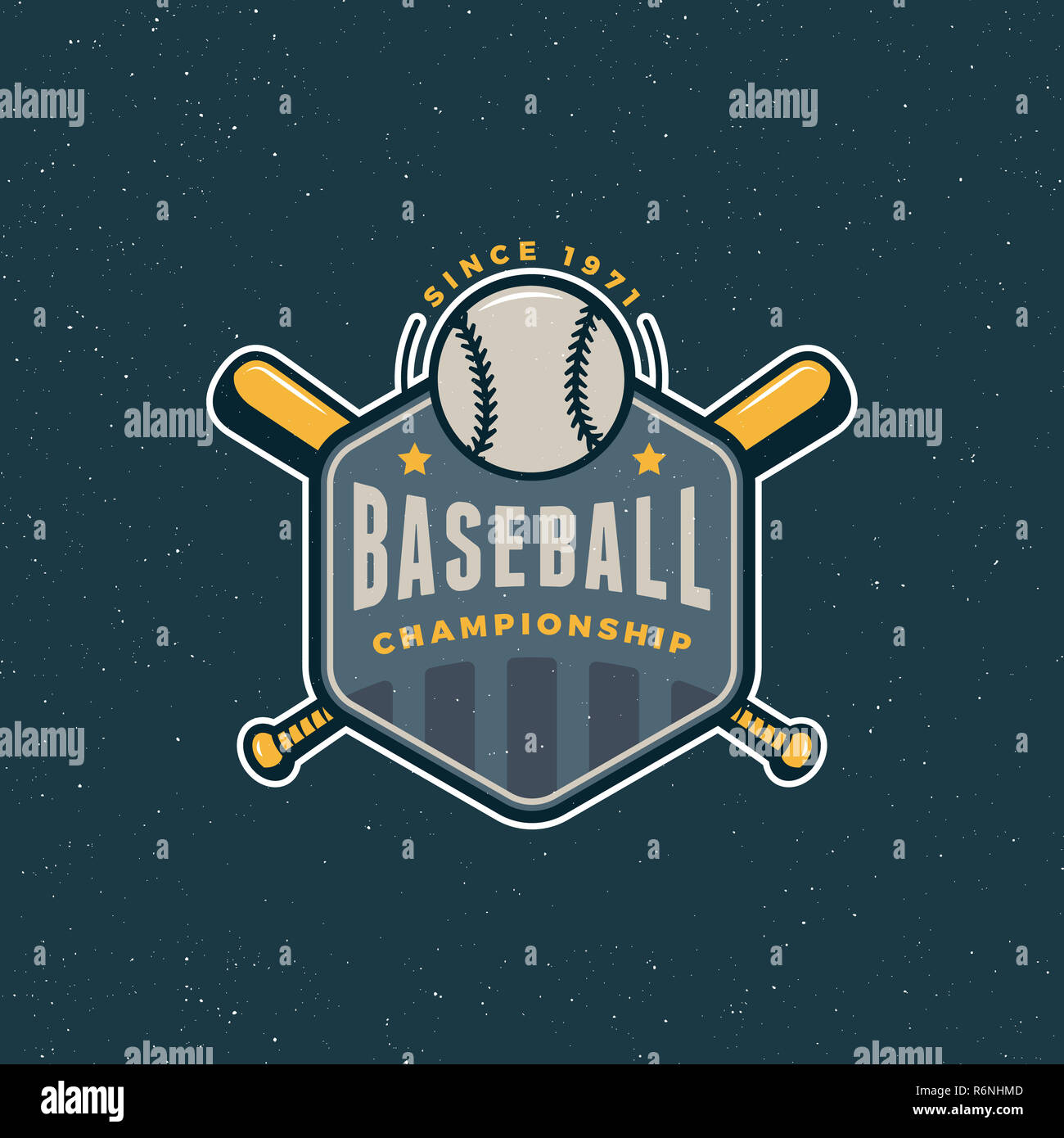 vintage baseball logo. retro styled sport emblem. vector illustration ...