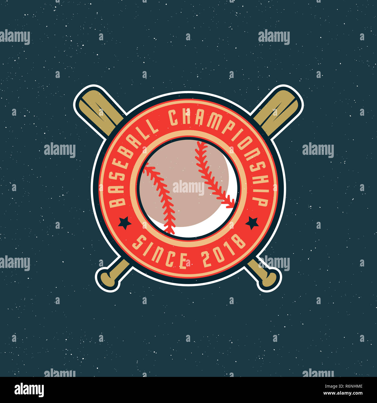 vintage baseball logo. retro styled sport emblem. vector illustration ...