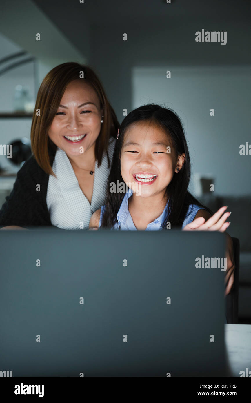 Staying Connected with Family using Technology Stock Photo - Alamy