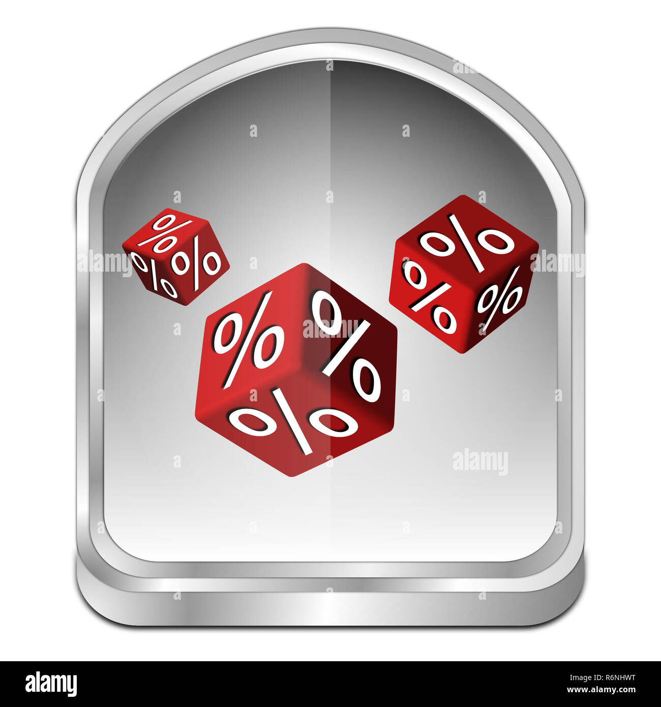 decorative silver Discount button - 3D illustration Stock Photo - Alamy