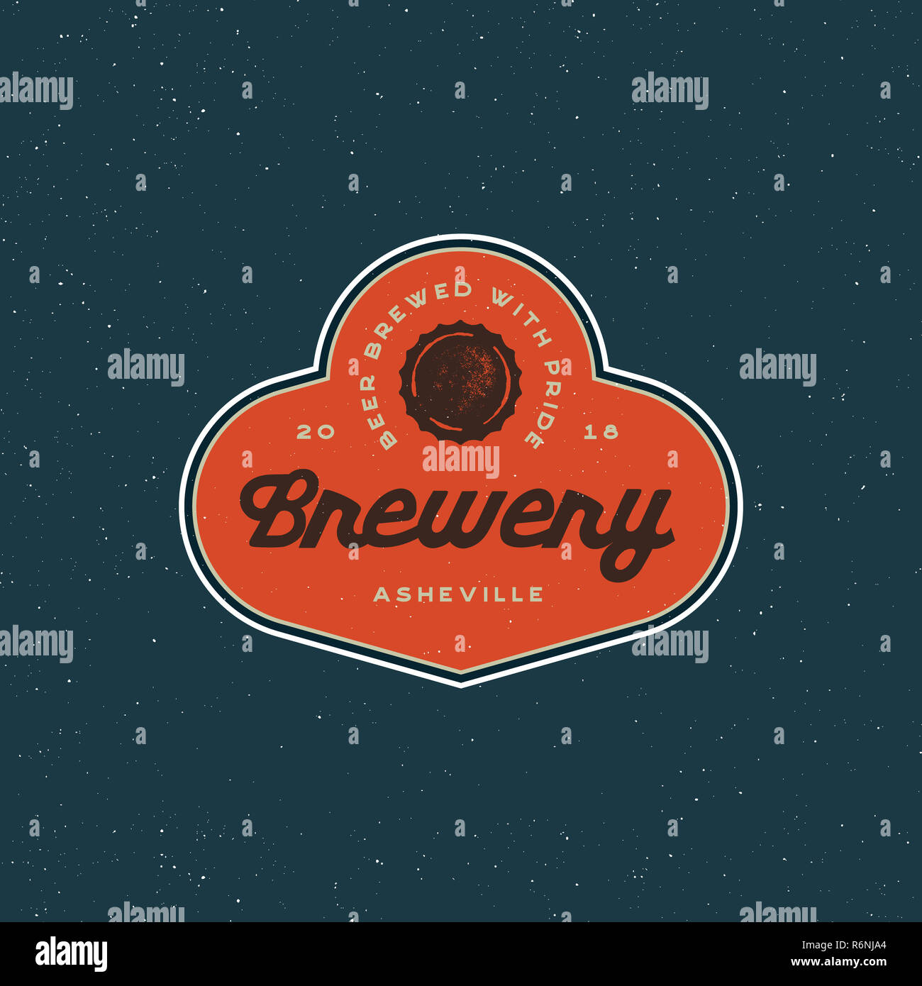 vintage brewery logo. retro styled beer emblem. vector illustration ...