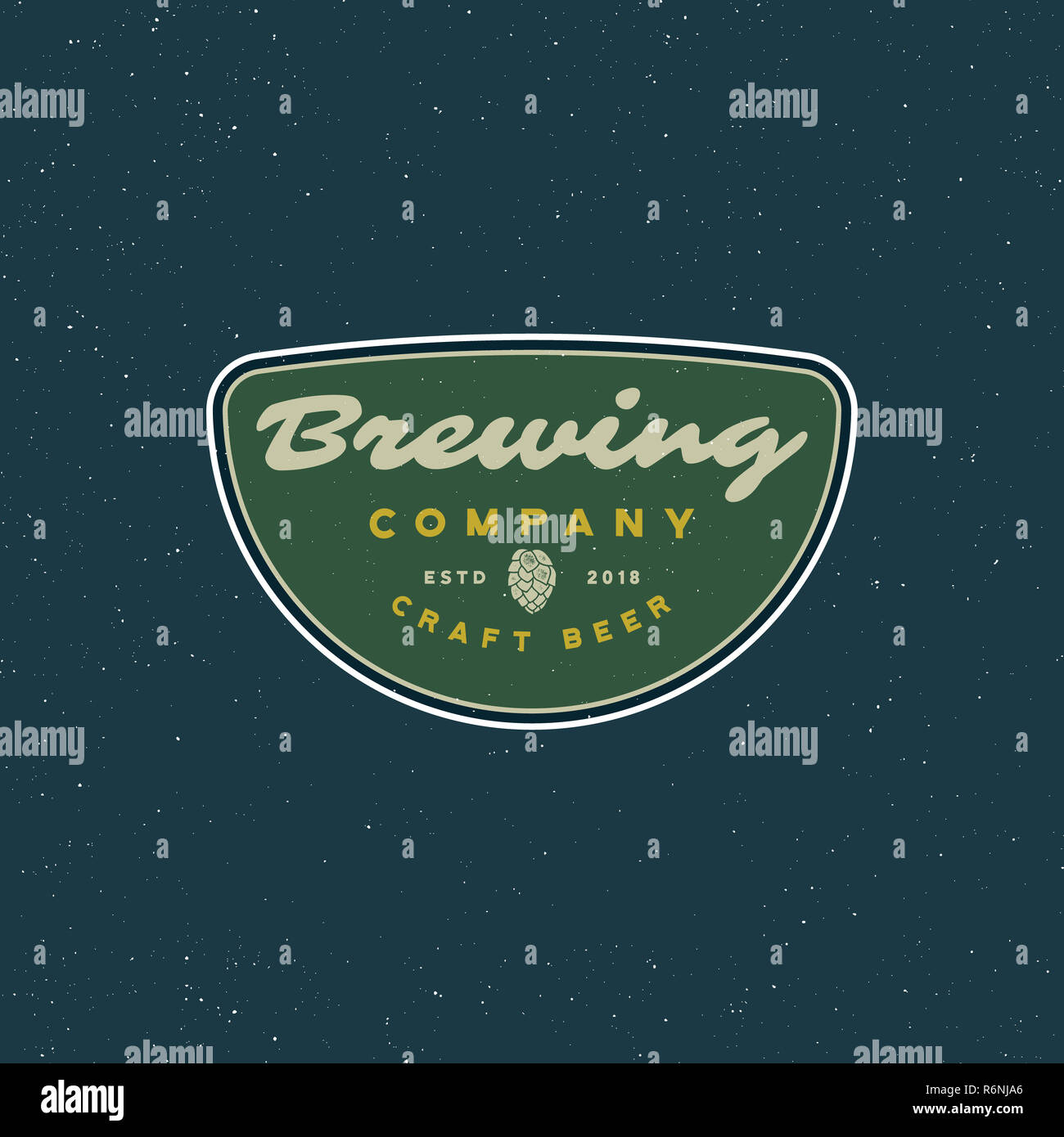 vintage brewery logo. retro styled beer emblem. vector illustration ...