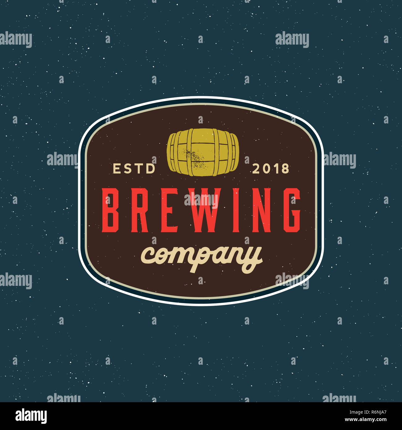 vintage brewery logo. retro styled beer emblem. vector illustration ...