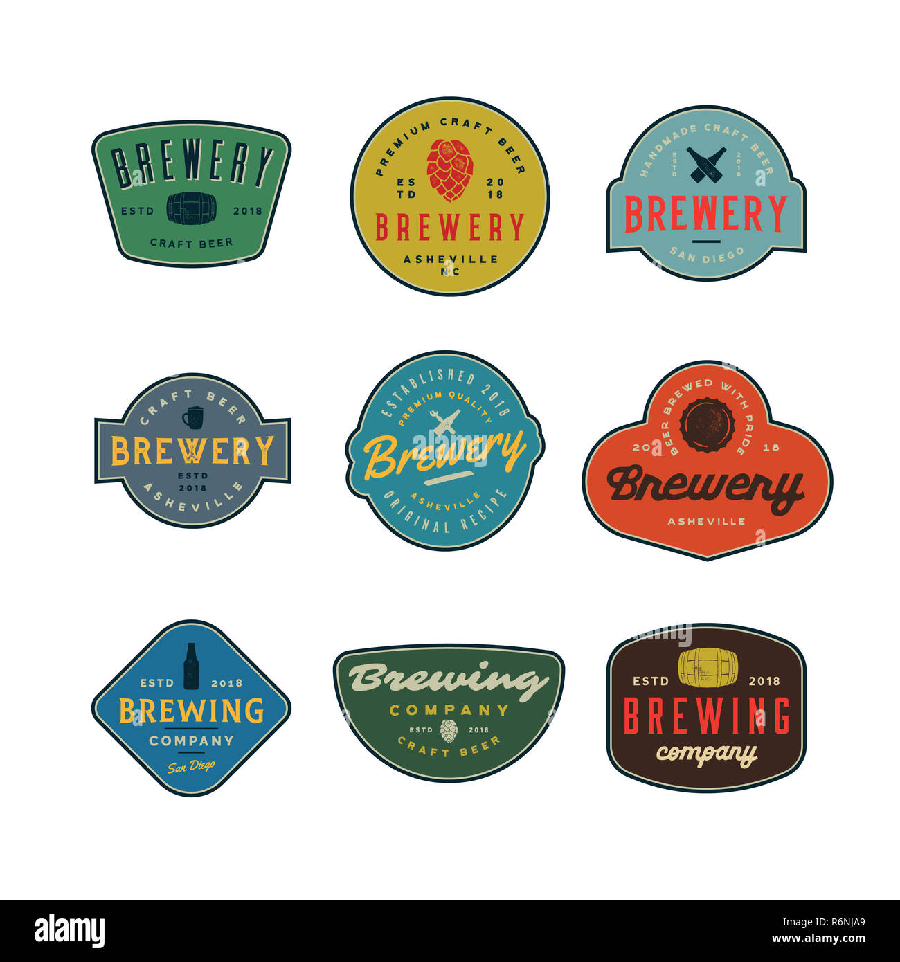 Brewery logos hi-res stock photography and images - Alamy