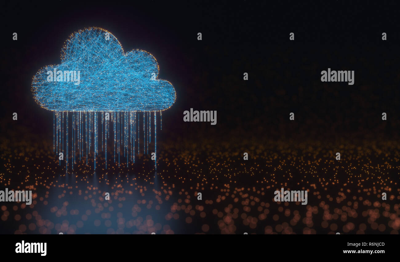 Cloud Computing Data Rain Stock Photo - Alamy