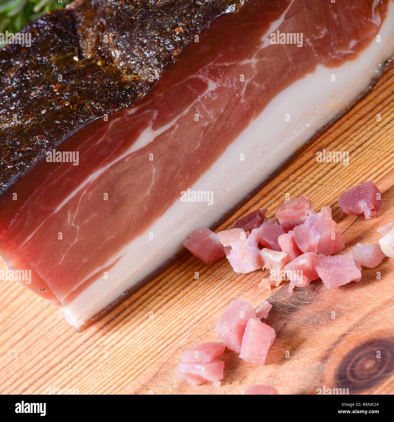 smoked south tyrolean bacon Stock Photo - Alamy